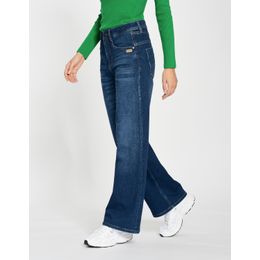 Gang Damen Weite Jeans "Gang Jeans Wide Fit 94AMELIE WIDE", blau, Gr. 30, Denim/Jeans, 79% Baumwolle, 19% Polyester, 2% Elasthan, Jeans