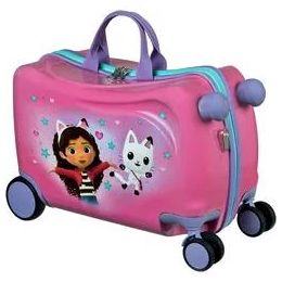 Kinderkoffer Undercover "Ride-on Trolley, Gabby's Dollhouse", Kinder, Gr. B/H/T: 47,5cm x 32cm x 23cm 20 l, lila (gabby's dollhouse), Polycarbonat, bedruckt, Koffer, zum sitzen und ziehen
