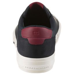 Tommy Hilfiger Herren Sneaker "TH HI VULC LTH STREET", Gr. 42, rot, Nappaleder, Veloursleder, Schuhe, Freizeitschuh, Halbschuh, Schn&uuml;rer mit weich