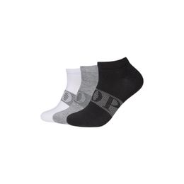 JOOP! JOOP Herren Sneakersocken "3er Pack", Gr. 39, schwarz-wei&szlig;, 70% Baumwolle, 28% Polyester, 2% Elasthan, gemustert, Socken, 3er Pack Gek&auml;mmte, glatte