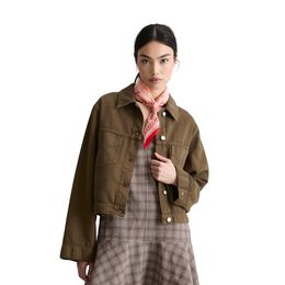Marc O'Polo Damen Jeansjacke "aus Organic-Cotton-Lyocell-Mix"hazelnut braun, Gr. XS, MARC O'POLO DENIM, unifarben, Obermaterial: 67% Baumwolle, 33% Lyocell,