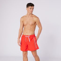 Badeshorts Reebok "Abbott", Herren, Gr. L, N-Gr, sport rot, Microfaser, Obermaterial: 100% Polyester, Badehosen Badeshorts, mit Tunnelzug und seitlichen Taschen