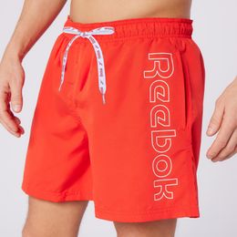 Reebok Herren Badeshorts "Abbott", rot, Gr. XL, Microfaser, Obermaterial: 100% Polyester, Badehosen, mit Tunnelzug und seitlichen Taschen