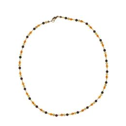 OSTSEE-SCHMUCK Damen Kette ohne Anh&auml;nger "- Kugel 4 mm - Bernstein -", 42, Bernstein, bunt, Bernstein, Halsketten