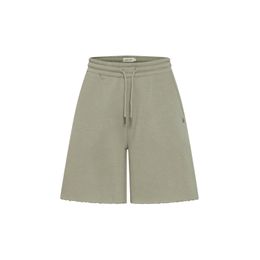 oxmo Damen Sweatshorts "Sweatshorts OXHope", gr&uuml;n, Gr. XS, Obermaterial: 55% Polyester PES. 45% Baumwolle CO., Hosen