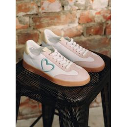Damen Plateausneaker, MARCO TOZZI by GMK, Gr. 38, bunt, Lederimitat, Textil, Veloursleder, unifarben mit Farbeins&auml;tzen, Schuhe, Freizeitschuh,