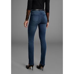 Arizona Damen Slim-fit-Jeans "Ultra Stretch"dunkelblau us, Basic, Gr. 48, Obermaterial: 63% Baumwolle, 32% Polyester, 5% Elasthan, Jeans