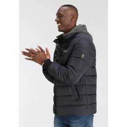 DELMAO Herren Steppjacke, blau, Gr. XXL, kontrastfarbene Details, Web, Obermaterial: 100% Polyester. B&uuml;ndchen: 95% Polyester, 5% Elasthan. Einsatz: