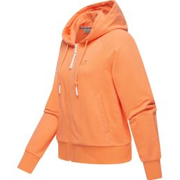 Ragwear Damen Kapuzensweatjacke "Taila", orange, Gr. 4XL, Sweatware, Material: 70% Baumwolle, 30% Polyester, Sweatjacken, modische Damen Sweatjacke