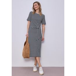 Street One Damen Jerseykleid, schwarz-wei&szlig;, Gr. 34, gestreift, Jersey, 85% Viskose, 13% Polyester, 2% Elasthan, Kleider, mit Rundhalsausschnitt
