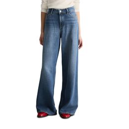 Marc O'Polo Damen Weite Jeansmedium blau, Gr. 31, MARC O'POLO DENIM, Denim/Jeans, Obermaterial: 80% Lyocell, 20% Baumwolle, Jeans, Model Anjo wide aus flie&szlig;endem
