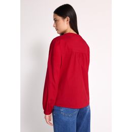 Damen Tunika, rot, Gr. 44, STREET ONE STUDIO, unifarben, Web, 100% Baumwolle, Tuniken, aus reiner Baumwolle