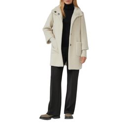 Damen Wintermantel, wei&szlig;, Gr. 42, s.Oliver BLACK LABEL, unifarben, Web, Obermaterial: 63% Polyamid, 37% Polyester. Futter: 100% Polyester, M&auml;ntel,