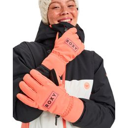 Snowboardhandschuhe Roxy "Freshfield", Damen, Gr. L, coral chic, Obermaterial: 50% Microfaser, 50% Polyurethan;, Handschuhe