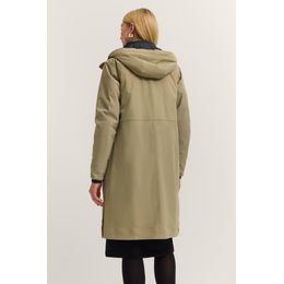 Bugatti Damen Regenmantel "Rainseries", beige, Gr. 36, unifarben, 100% Polyester, M&auml;ntel, wasserabweisend, Kapuze, Westen-Einsatz