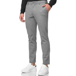 INDICODE Herren Anzughose "INRoedekro", grau, Gr. 30, unifarben, Web, Obermaterial: 65% Polyester, 35% Baumwolle, Hosen, gepflegter Look mit gerade