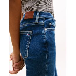 Tommy Jeans Damen Skinny-fit-Jeans "NORA MR SKNY AH1280"denim schwarz, Gr. 32, unifarben, Denim/Jeans, Obermaterial: 85% Baumwolle, 7% Lyocell, 6%