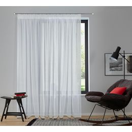 Gardine OTTO HOME, B:300cm H:145cm, grau, Polyester, Gardinen, "Dolly", Transparent, Gewebt, Polyester