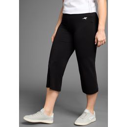 Kangaroos Damen Culotte, schwarz, Gr. 40, Jersey, Obermaterial: 95% Baumwolle, 5% Elasthan, Hosen, aus weicher Jersey-Ware, gro&szlig;e Gr&ouml;&szlig;en