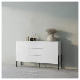 Sideboard OTTO HOME "Jukon, Breite 150 bzw.180 cm, moderne grifflose Kommode", wei&szlig;, B:150cm H:90cm T:40cm, Sideboards, Sideboard, Schubladenschrank 2 T&uuml;ren/3 Schubk&auml;sten, push-to-open-Funktion