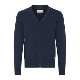 Blend Herren Strickjacke "Strickjacke BHFinex", blau, Gr. M, Obermaterial: 70% Baumwolle CO recyc.. 30% Polyester Pol. recyc.., Strickjacken