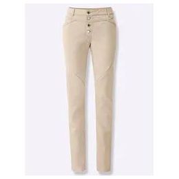 Bequeme Jeans Inspirationen, Damen, Gr. 50, Normalgr&ouml;&szlig;en, beige (elfenbein), 96% Baumwolle, 4% Elasthan, unifarben, lang, Jeans