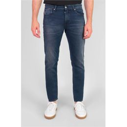 Herren Slim-fit-Jeans "700/11JO", blau, Gr. 34, Le Temps Des Cerises, 80% Baumwolle, 16% Polyester, 4% Elasthan, Jeans, mit eng anliegendem Schnitt