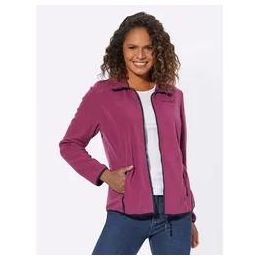 Fleecejacke Casual Looks, Damen, Gr. 48, lila (erika), 100% Polyester, unifarben, Jacken Fleecejacke
