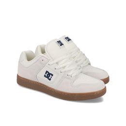 DC Shoes Herren Schn&uuml;rschuh "Manteca", Gr. 9sanftes wei&szlig;, navy, Obermaterial: Leder (Kuh) / Futter: Textil / Au&szlig;ensohle: Gummi., Schuhe