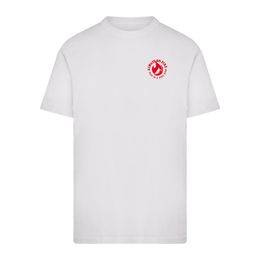 Mister Tee Shirt 'Always On Fire' Herren Gr&ouml;&szlig;e S rot / wei&szlig;