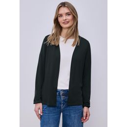 Cardigan Street One, Damen, Gr. 34, deep bound gr&uuml;n, Stoff, 65% Polyester, 35% Viskose, unifarben, normal normal, ohne Ausschnitt, elastischer Bund, Strickjacken, bestehend aus einem Materialmix