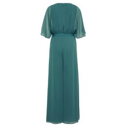 Vera Mont Damen Overall "Damen mit Bindeg&uuml;rtel", gr&uuml;n, Gr. 46, Chiffon, Obermaterial: 100% Polyester. Futter: 100% Polyester, Overalls, Design
