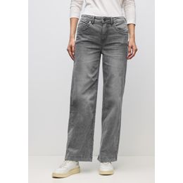 Street One Damen Comfort-fit-Jeanslight grau random washed, Gr. 33, unifarben, Jeans, 63% Baumwolle, 25% Polyester, 10% Viskose, 2% Elasthan, Jeans,