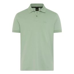 BOSS Green Damen Poloshirt "Pio 2"open gr&uuml;n357, Gr. XXL, unifarben, Jersey, Obermaterial: 100% Baumwolle, Shirts, mit tonalem Logoschriftzug, regular