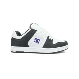 DC Shoes Herren Schn&uuml;rschuh "Manteca", Gr. 6grau, wei&szlig;, lila, Obermaterial: Leder (Kuh) / Futter: Textil / Au&szlig;ensohle: Gummi., Schuhe