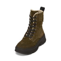 Marc O'Polo MARC O'POLO Damen Stiefelette "mit Innenzipper", Gr. 36schwarz mossy olive, Obermaterial: 100% Leder (Rind), unifarben, Schuhe