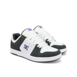 DC Shoes Herren Schn&uuml;rschuh "Manteca", Gr. 11grau, wei&szlig;, lila, Obermaterial: Leder (Kuh) / Futter: Textil / Au&szlig;ensohle: Gummi., Schuhe