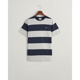 Gant Damen T-Shirtgrau melange, Gr. XXXL, Jersey, Obermaterial: 100% Baumwolle, Shirts