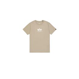 Herren T-Shirt "Basic T-Shirt ML", beige, Gr. XL, Alpha Industries, Obermaterial: 100% Baumwolle, Shirts