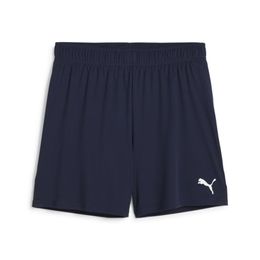 Puma Damen Trainingsshorts "TEAMGOAL SHORTS WMNS", blau, Gr. M, unifarben, Interlock, Obermaterial: 100% Polyester, Hosen, aus Interlock-Material,