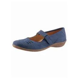 Ballerina Aco, Damen, Gr. 42, blau, Glattleder, Schuhe Ballerina