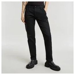 G-Star Raw Chinohose G-STAR "Kate Chino Boyfriend", Damen, Gr. 28, L&auml;nge 30, schwarz (dk schwarz), Web, Obermaterial: 97% Baumwolle, 3% Elasthan, unifarben, bequem lang, Hosen Chinohose