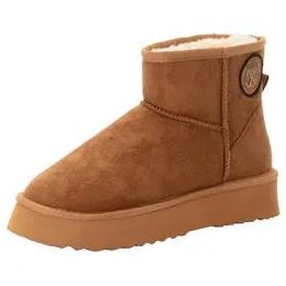 O`Neill Schlupfboots O'NEILL "BESIANA PLATFORM WOMEN MID", Damen, Gr. 41, braun (chestnut), Synthetik, Schuhe Schlupfboots, Winterboots, Snowboots, Winterschuhe
