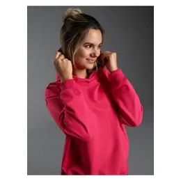 Sweatshirt TRIGEMA "TRIGEMA D&uuml;nner Oversize-Hoodie", Damen, Gr. XXL, pink (koralle), Sweatware, 50% Baumwolle, 50% Polyester, Basic, Sweatshirts Sweatshirt