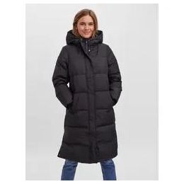 V&eacute;ro Moda Steppmantel VERO MODA "VMERICAHOLLY LONG DOWN JACKET", Damen, Gr. S, schwarz, Web, Obermaterial: 100% Polyester. Wattierung: 50% Daunen, 50% Federn, unifarben, knieumspielend, Rippb&uuml;ndchen, M&auml;ntel Steppmantel