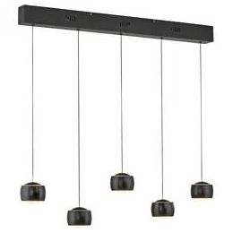 JUST LIGHT Pendelleuchte "BALLINI", schwarz, 5, &Oslash; 10cm H: 67cm, 1 Stk., Leuchten, LED, Comfort Lift, dimmbar, Switchmo, Pendelleuchte