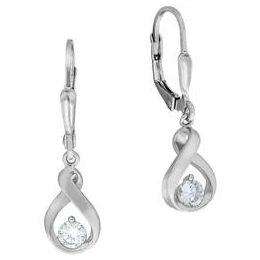 Paar Ohrh&auml;nger Firetti "Schmuck Geschenk Silber 925 Ohrschmuck Patentbrisur Tropfen Glitzer", silber (silberfarben, kristallwei&szlig;, kristallwei&szlig;), Ohrringe, Damen, Silber 925 (Sterlingsilber), mit Zirkonia (synth.)