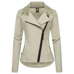 Sweatjacke Ragwear "Saskie", Damen, Gr. XXL (44), gelb (gelbgr&uuml;n), 95% Polyester, 5% Elasthan, figurumspielend h&uuml;ftlang, hoch geschlossener Ausschnitt, eng normaler Saum mit Daumenl&ouml;chern, Sweatjacken Sweatjacke, Modische Damen Kapuzenjacke mit kuschlig weichem Innenfutter