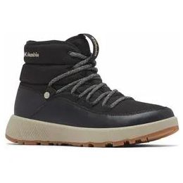 Snowboots Columbia "SLOPESIDETM VILLAGE OMNI-HEATTM MID", Damen, Gr. 38, schwarz (schwarz, silber sage), Leder, Textil, Schuhe Snowboots, gef&uuml;ttert