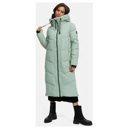 Winterjacke Marikoo "Nadaree XVI", Damen, Gr. S, gr&uuml;n (smokey mint), Obermaterial: 100% Polyester; Futter: 100% Polyester; Wattierung: 100% Polyester; &Auml;rmelfutter: 100% Polyester, Jacken Winterjacke, Stepp Mantel mit gro&szlig;er Kapuze